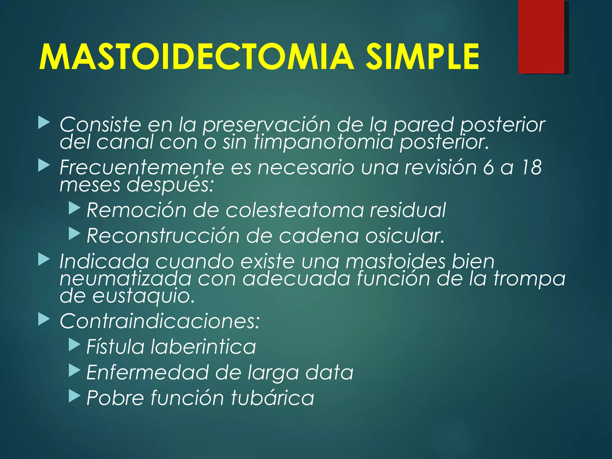 OTITIS MEDIA CRONICA COLESTEATOMA | PPT