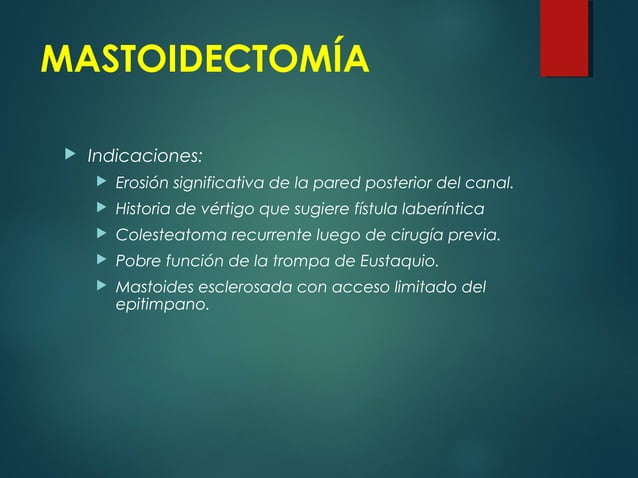 OTITIS MEDIA CRONICA COLESTEATOMA | PPT