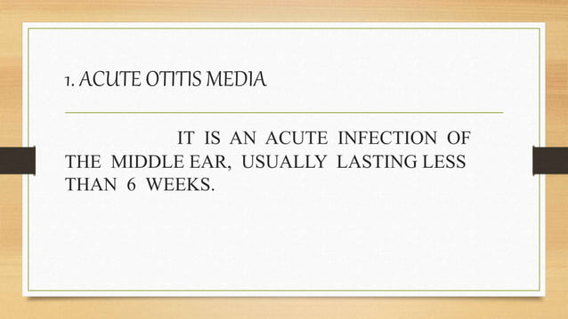 Otitis media ppt | PPTX | Ear, Nose and Throat Conditions | Diseases ...