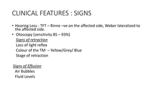 Otitis media with effusion | PPTX