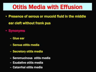 Otitis Media With Effusion (OME) | PPT