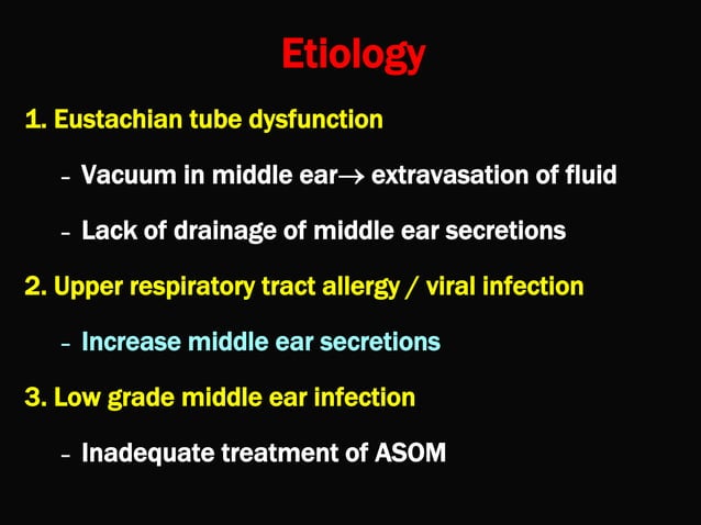 Otitis Media With Effusion (OME) | PPT