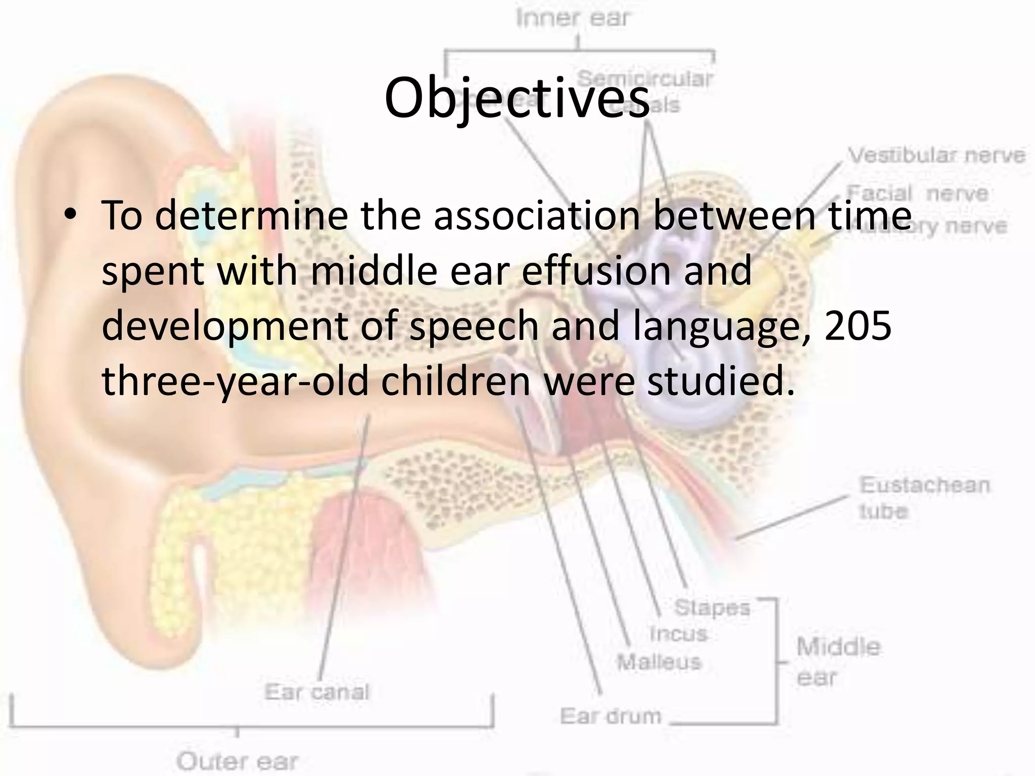 Otitis media with effusion during the first three years | PPTX