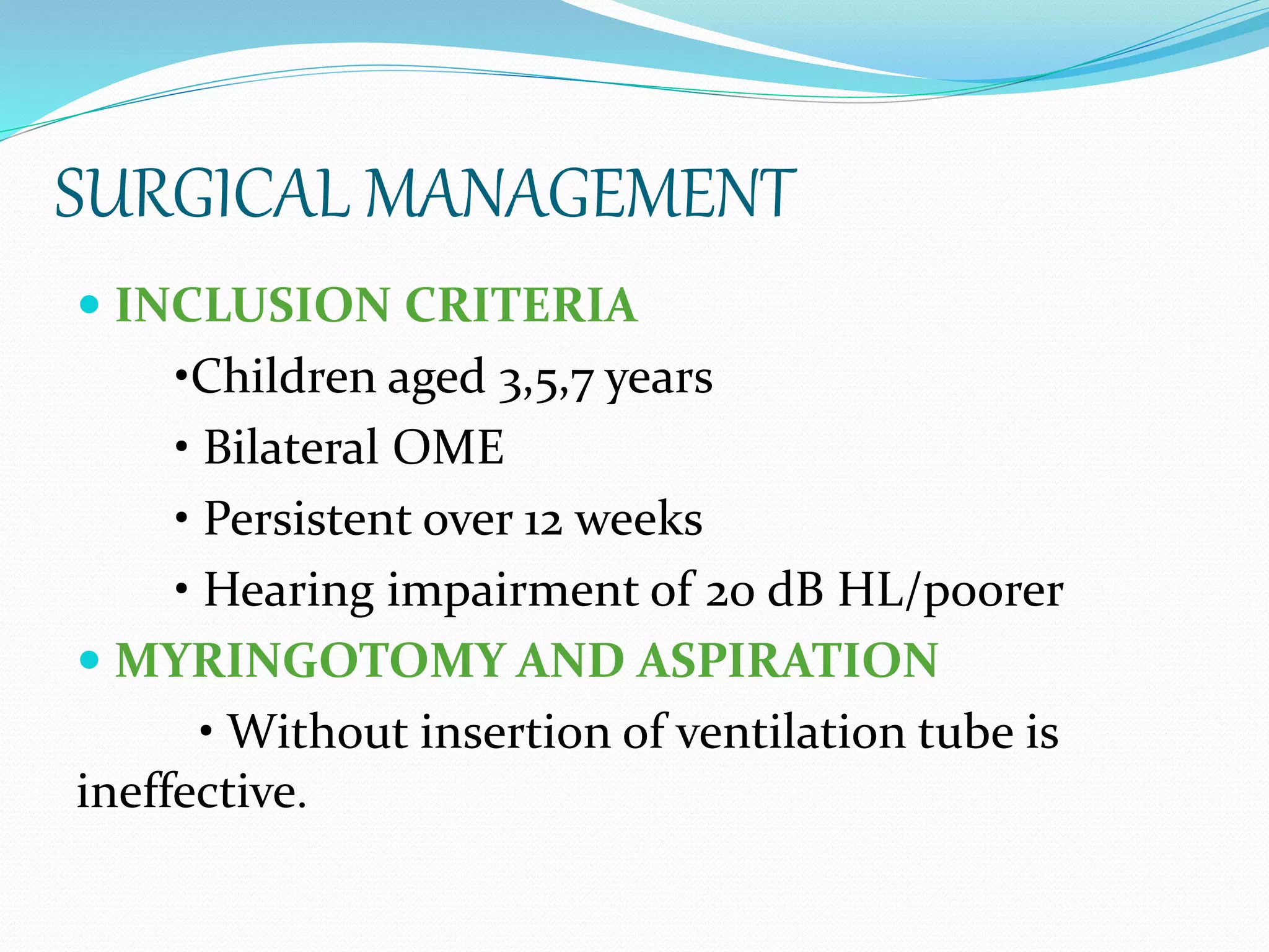 Otitis media with effusion | PPTX