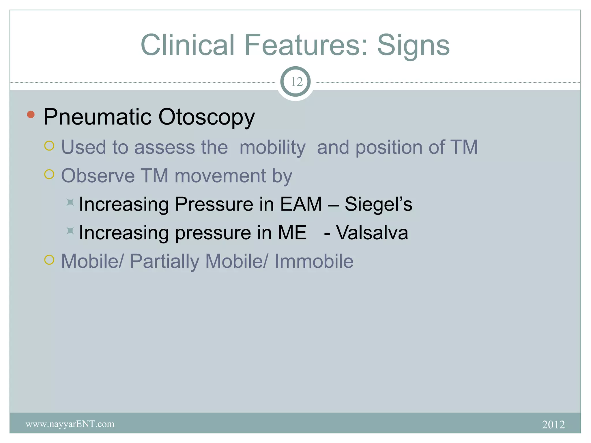 Otitis media with effusion ome | PPT