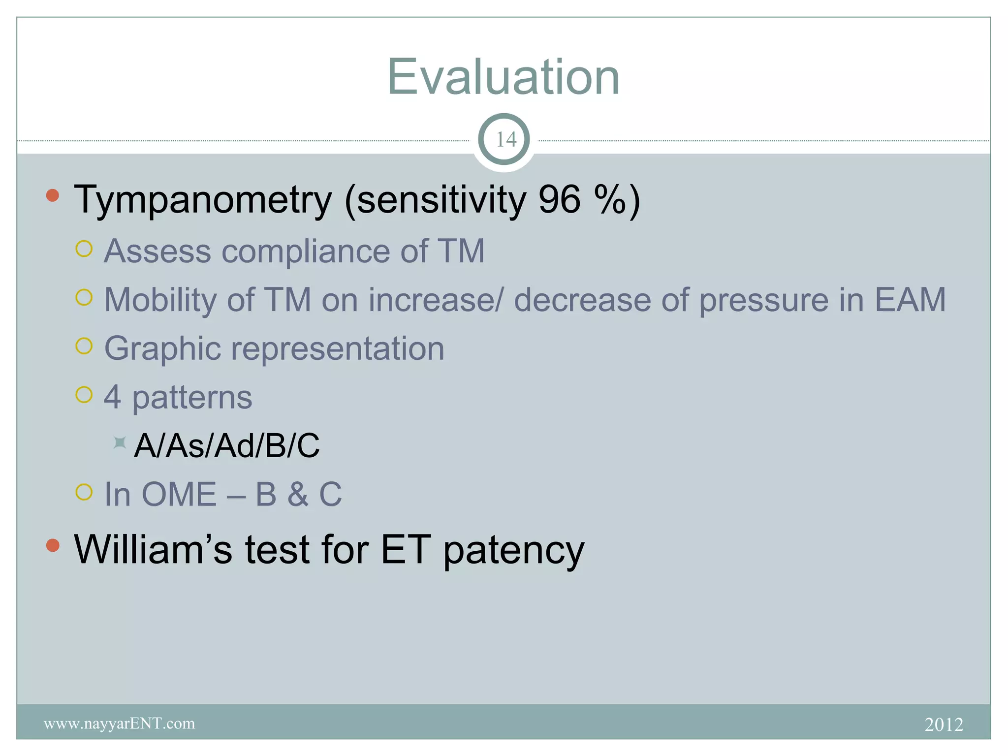 Otitis media with effusion ome | PPT