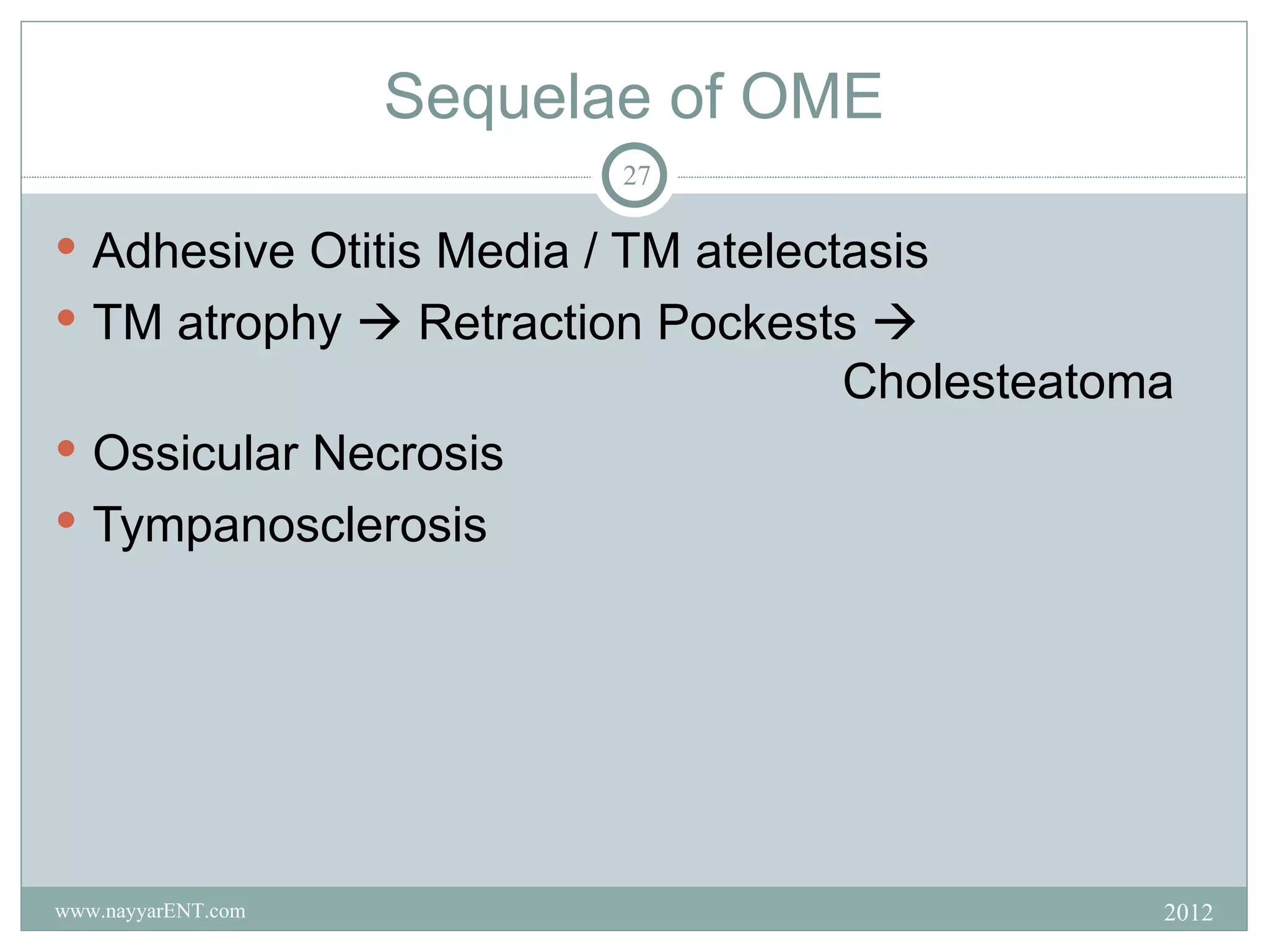 Otitis media with effusion ome | PPT