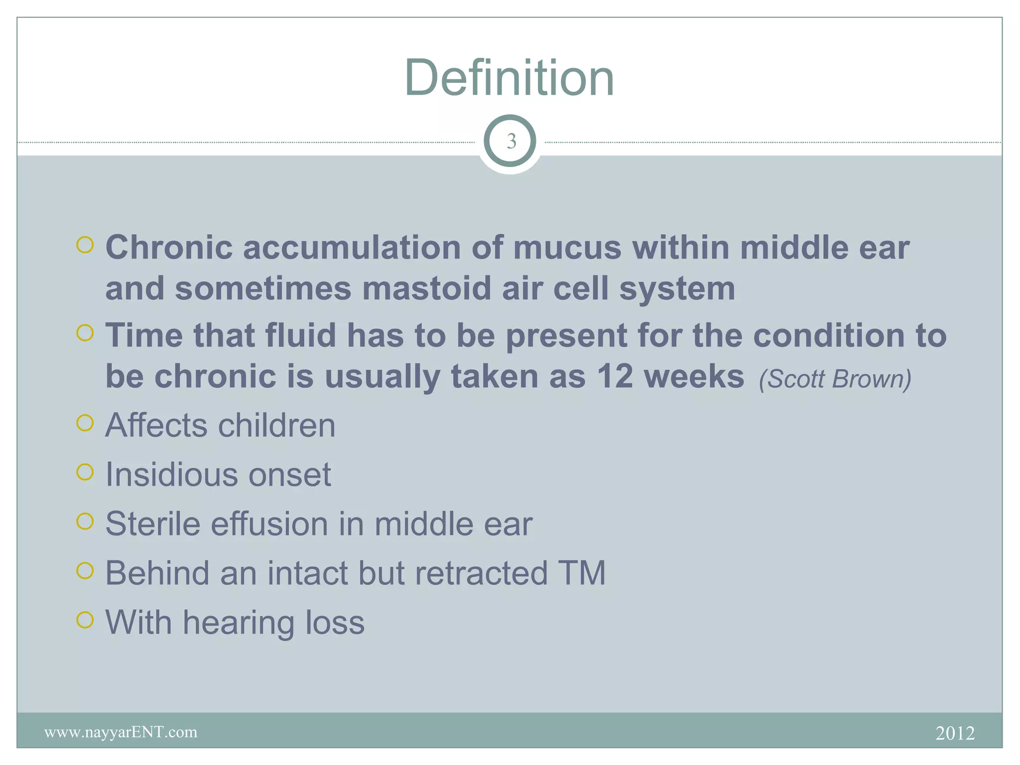Otitis media with effusion ome | PPT