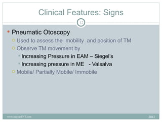 Otitis media with effusion ome | PPT