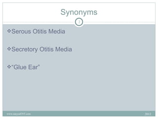 Otitis media with effusion ome | PPT