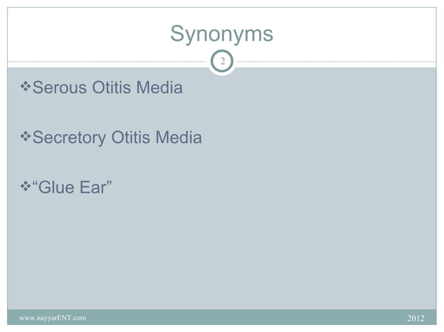 Otitis media with effusion ome | PPT | Ear, Nose and Throat Conditions ...