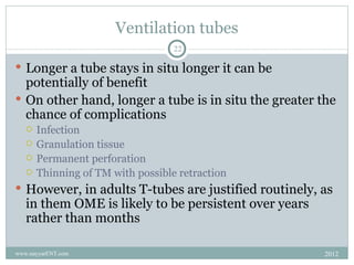 Otitis media with effusion ome | PPT