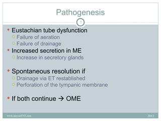 Otitis media with effusion ome | PPT