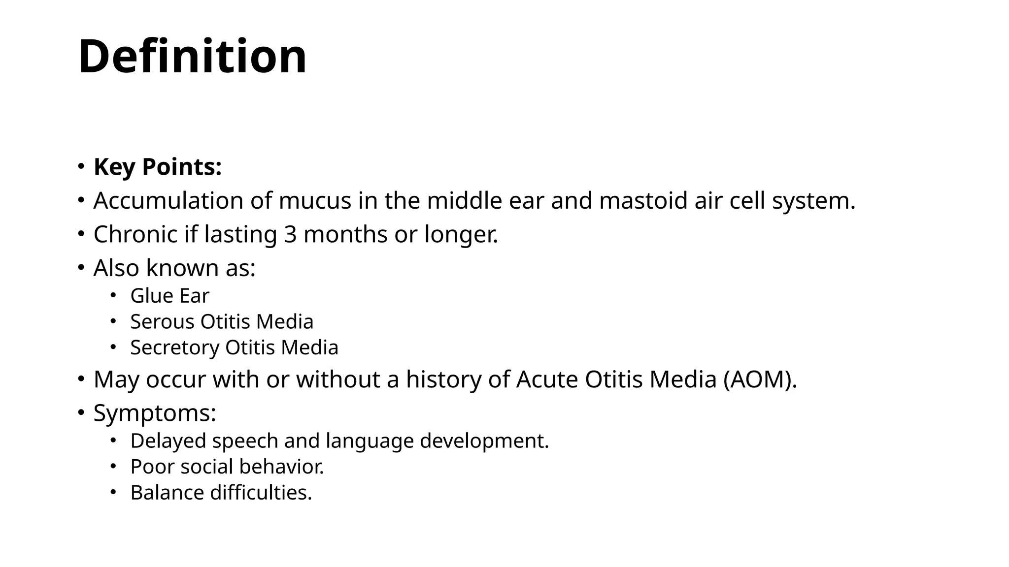 Otitis Media with Effusion (OME).pptx ENT | PPTX