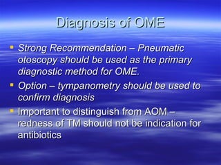 Otitis media with effusion steven feinberg sept 23 ,2004 | PPT