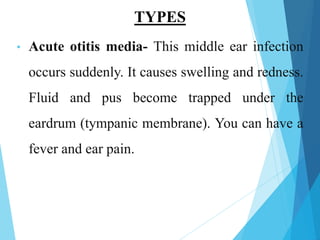 OTITIS PPT nursing Management of patient suffering from ear disorders ...