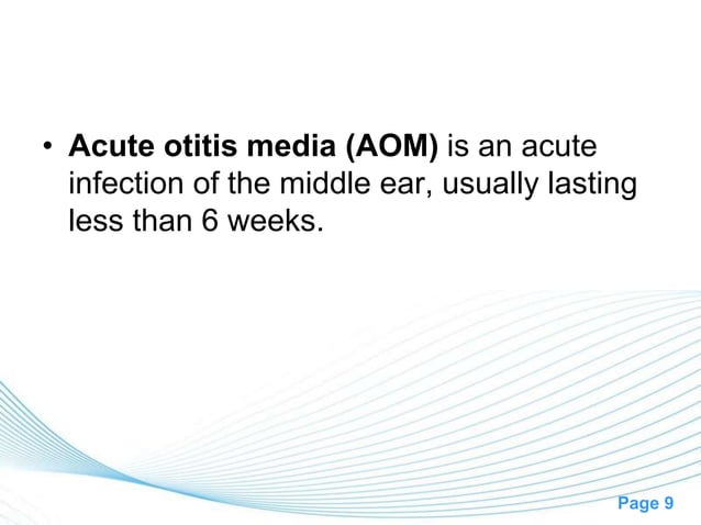 Otittis media | PPTX | Ear, Nose and Throat Conditions | Diseases and ...
