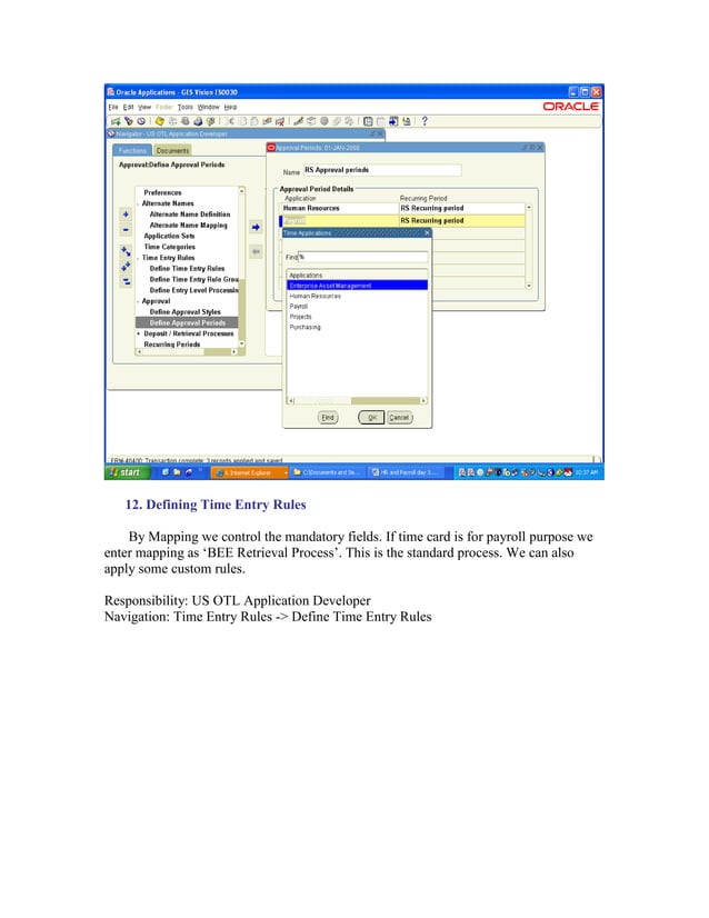 Otl Oracle Time and Labor | PDF | Business | Business and Finance