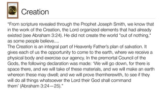 LDS OT Gospel Doctrine Class - Lesson 3 - The creation | PDF