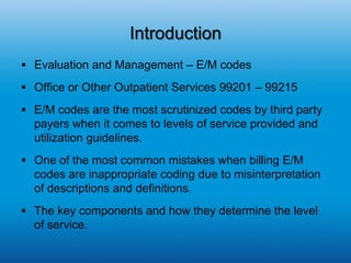 Choosing Proper Levels of EM Services - Dave Klein, CPC, CHC | PDF
