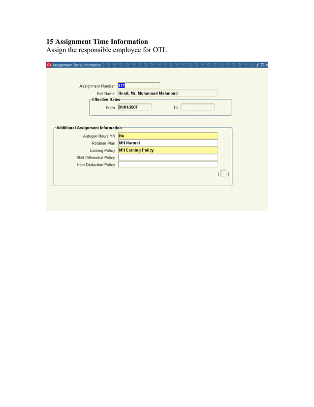 Oracle ebs otl setup document | DOC