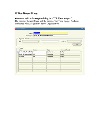 Oracle ebs otl setup document | DOC