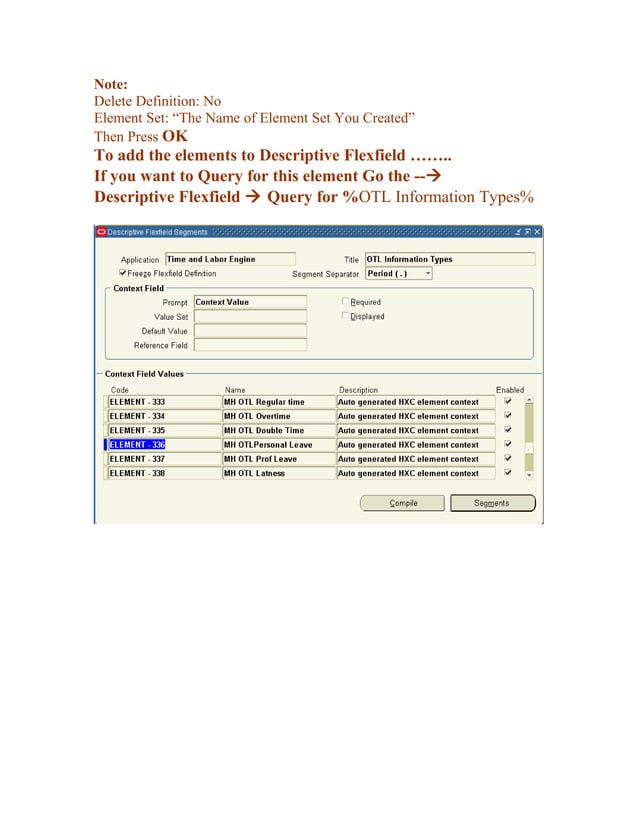 Oracle ebs otl setup document | DOC