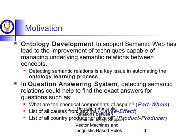 Detecting Semantic Relations between Nominals using Support Vector Machines and Linguistic-Based ...