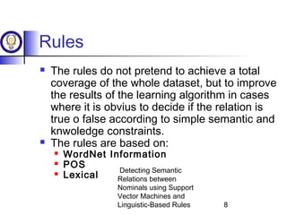 Detecting Semantic Relations between Nominals using Support Vector Machines and Linguistic-Based ...