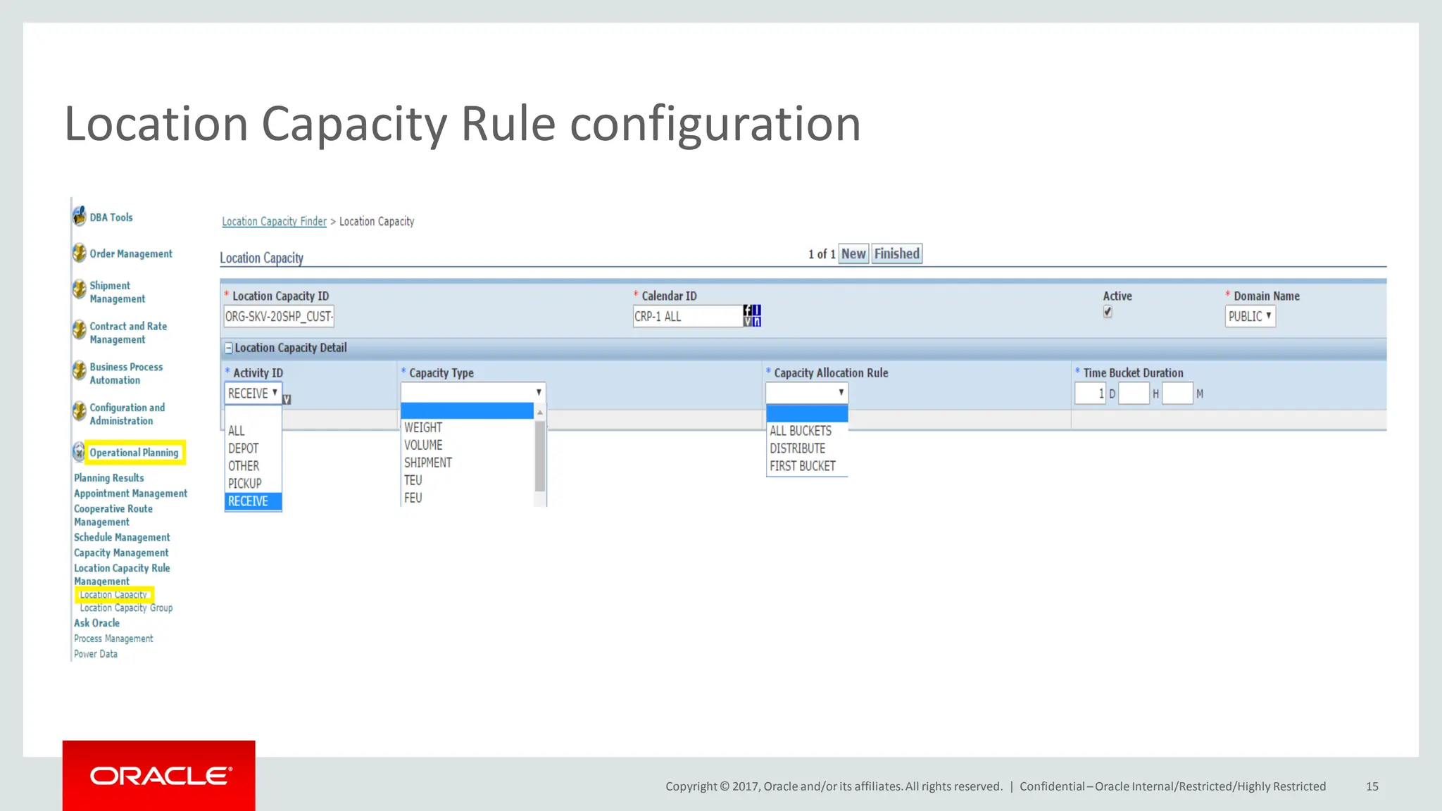 Oracle Transportation Management Capacity Based Planning | PDF