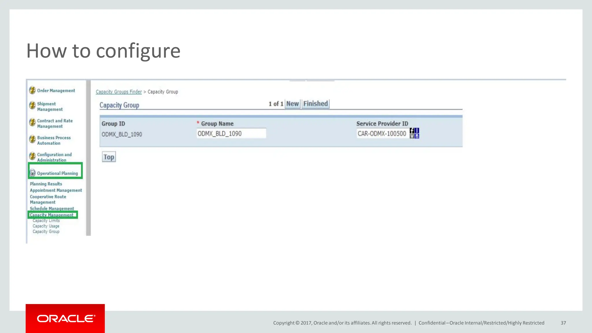 Oracle Transportation Management Capacity Based Planning | PDF