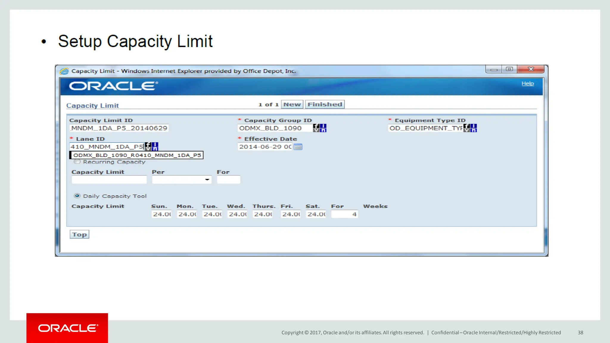Oracle Transportation Management Capacity Based Planning | PDF