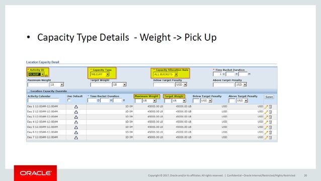 Oracle Transportation Management Capacity Based Planning | PDF