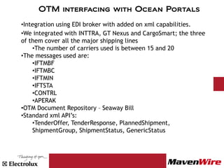 OTM Value for International Logistics including Ocean Vessel Transport ...