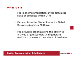Leveraging OTM's Fusion Transportation Intelligence | PDF