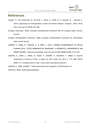 WHITE PAPER: Data Harmonization & Interoperability in OpenTransportNet | PDF