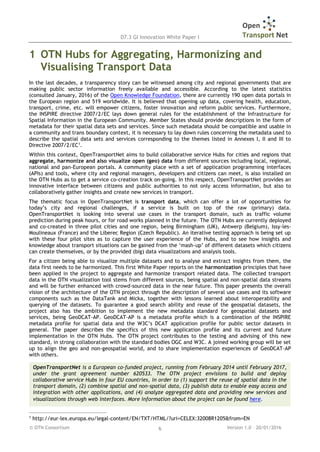 WHITE PAPER: Data Harmonization & Interoperability in OpenTransportNet | PDF