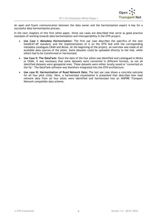 WHITE PAPER: Data Harmonization & Interoperability in OpenTransportNet | PDF