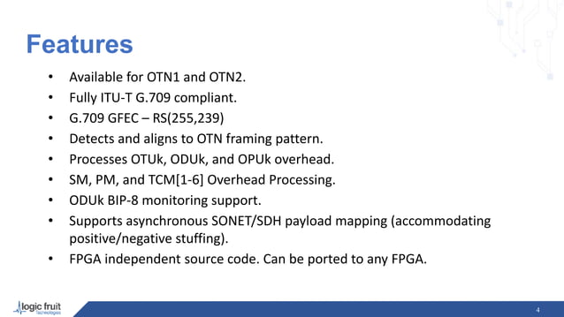 OTN Framer and De-framer | PPTX | Computer Networking | Computing