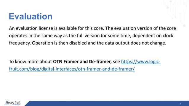 OTN Framer and De-framer | PPTX | Computer Networking | Computing
