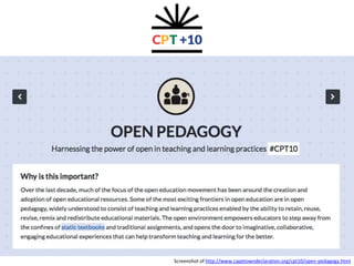 Open Pedagogy Workshop at OTNSI18 | PPTX | Education