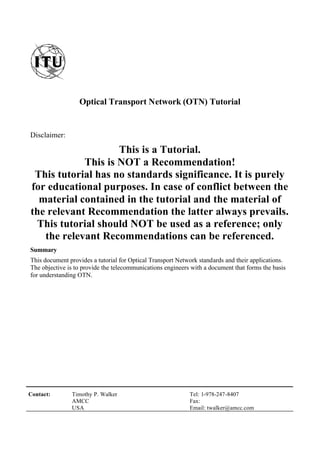 OTN Engineering tutorial from ITU-T .pdf