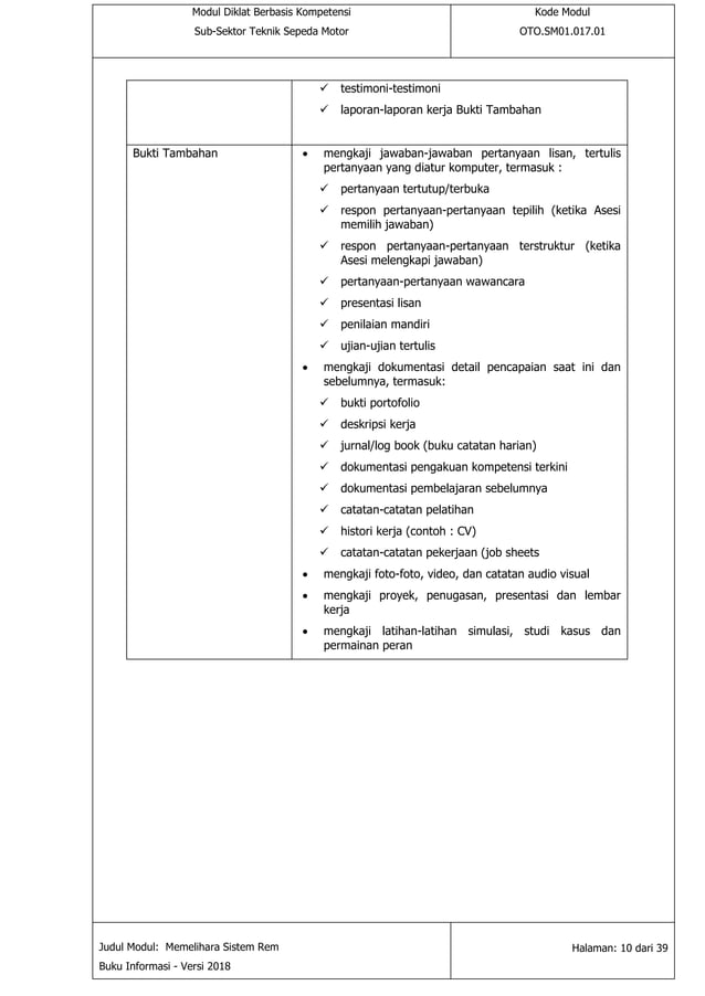 Oto.sm01.017.01 merencanakan penilaian | PDF
