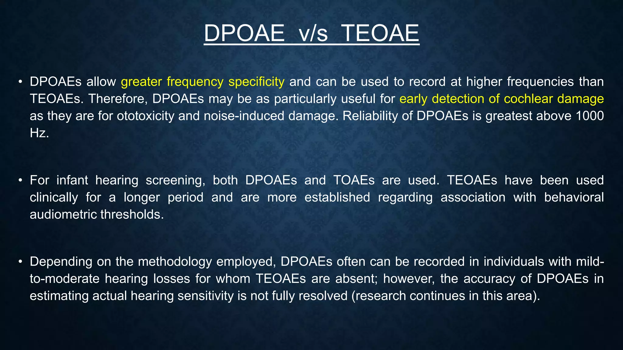 Otoacoustic emission | PPTX