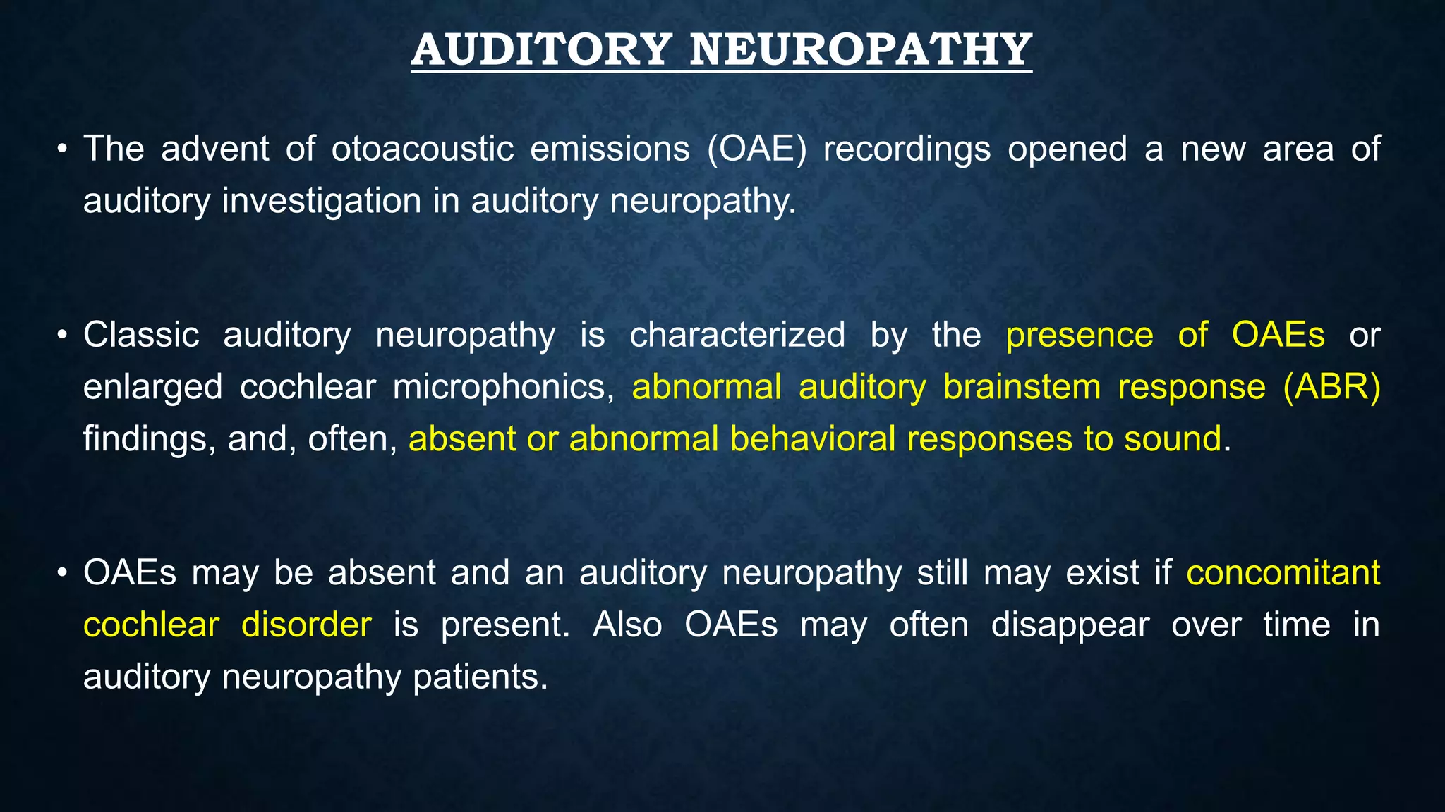 Otoacoustic emission | PPTX