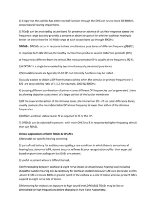 Otoacoustic emissions (sbo 3& k.j.lee ) | DOC | Digital Audio ...