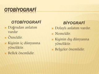 OTOBİYOGRAFİ | PPTX