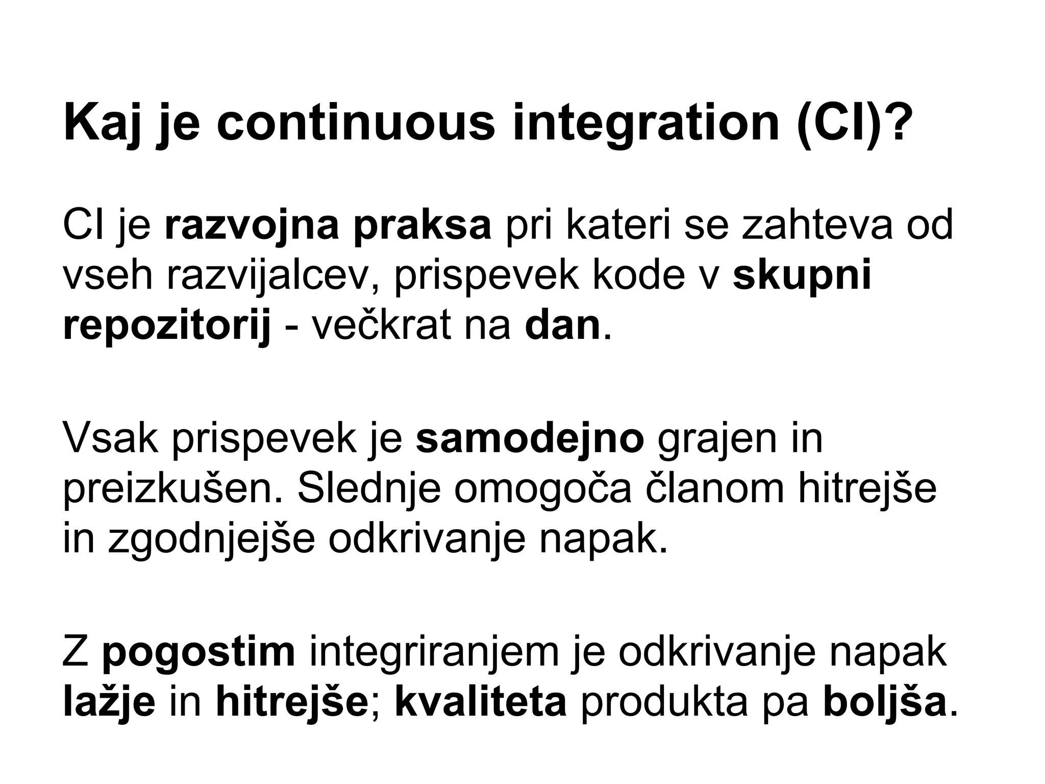 Continuous integration (CI) v praksi | PPT | Free Download Continuous integration (CI) v praksi | PPT | Free Download