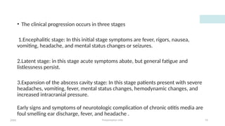 presentation on otogenic brain abscess, ent | PPTX