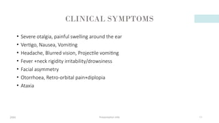 presentation on otogenic brain abscess, ent | PPTX